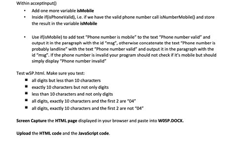 Solved Code The Following In Html And Js Following These