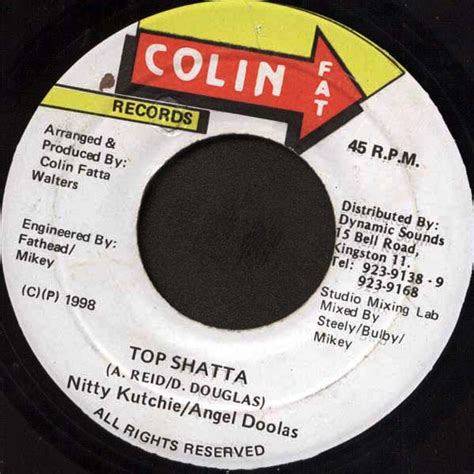 Nitty Kutchie And Angel Doolas Top Shatta Vinyl 7 1998 Jm