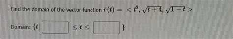 solved find the domain of the vector function f t