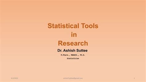 Statistical Tools In Research Ppt
