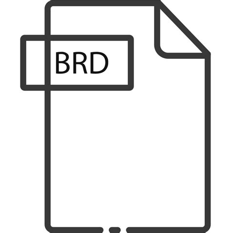 Brd File Format Minimal Icon With Black Outline 66498152 Png