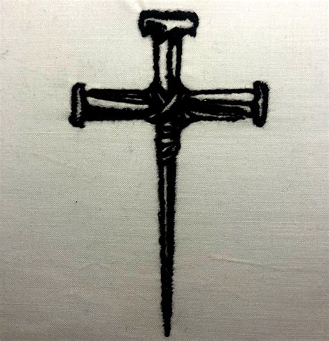 Cross Of Nails Machine Embroidery Pattern Crucifixion Embroidery Design
