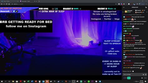 Reading Amouranths Sleep Stream Chat Pathetic Losers Youtube