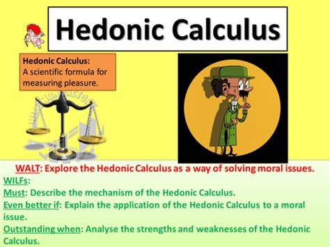 The Hedonic Calculus Teaching Resources