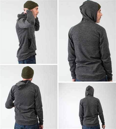 Merino Wool Hoodie High Performance Athletic Hooded Sweatshirt