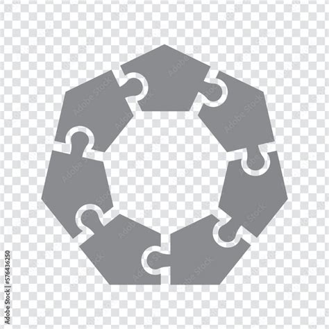 Simple Icon Puzzle Heptagon In Gray Simple Icon Puzzle Of The Seven
