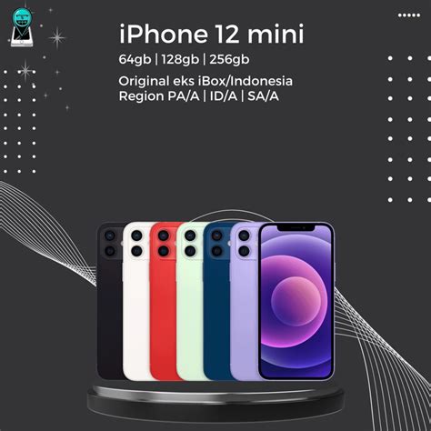 Jual Handphone Ip 12 Mini 64gb 128gb 256gb Second Original Fullset Ex Indonesia Ibox Shopee