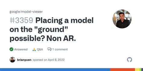 Placing A Model On The Ground Possible Non AR Google Model Viewer Discussion GitHub