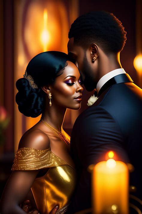 Lexica A Beautiful Classy Partying Black Couple Dimly Lit Upscale
