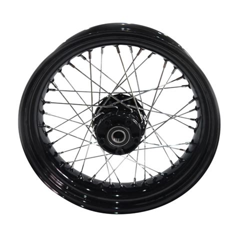 Drag Specialties 40 Spoke Black Laced Wheel 17” X 45” Fits 08 17 Fxd