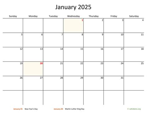 Monthly Calendar 2025 Printable Pdf
