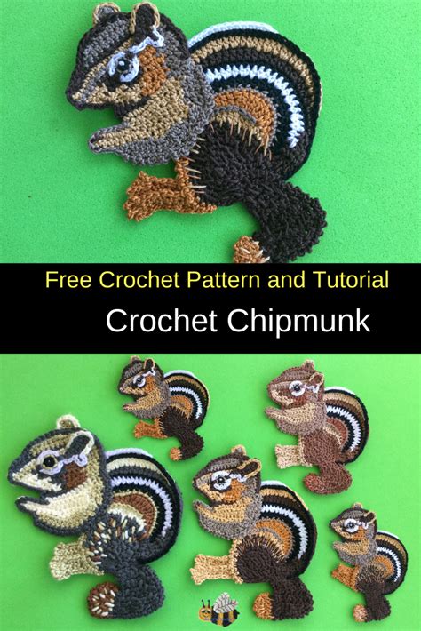 Free Crochet Chipmunk Pattern Crochet Applique Patterns Free Crochet Butterfly Pattern
