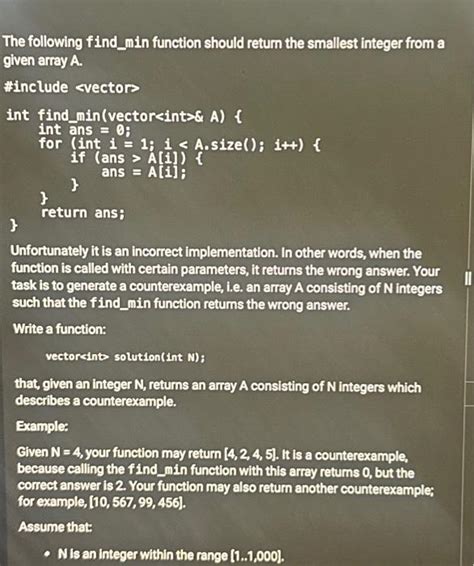 The Following Findmin Function Should Return The