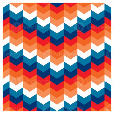 Retro 1960s 1970s Colorful Chevron Pattern 42712383 Png