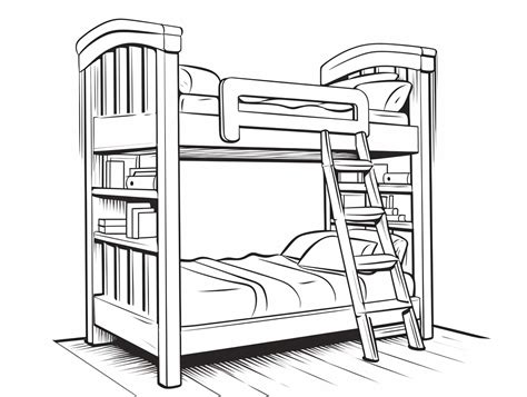 Bunk Bed Dreams Come To Life Coloring Page