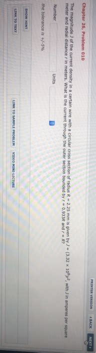 Solved Printer Version Back Next Chapter 26 Problem 010 The