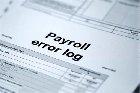 Payroll Error Log Excel Template For Efficient Error Tracking
