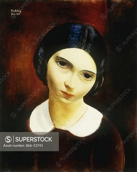 Portrait Of A Young Girl Portrait De Jeune Femme Moise Kisling 1891