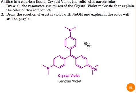 Solved Aniline Is A Colorless Liquid Crystal Violet Is A