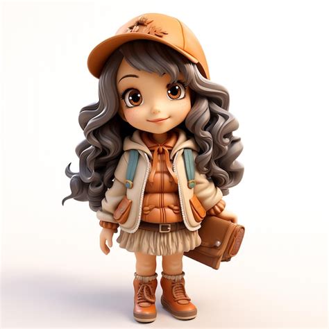 Premium Ai Image Isometric Of Cute Female Character