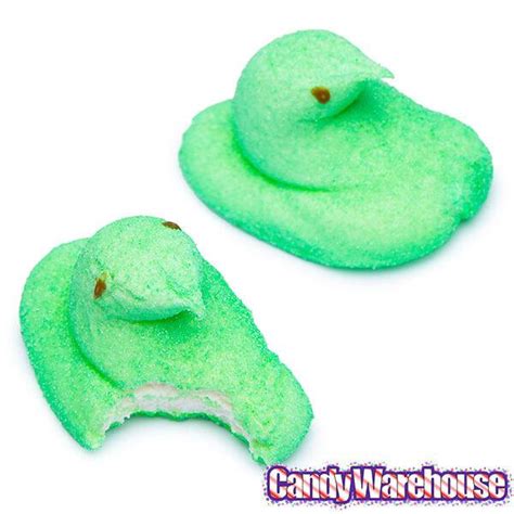 Peeps Marshmallow Chicks Candy Green 10 Piece Pack Bestcandyshop