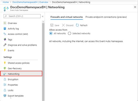 configure ip firewall rules for azure event hubs namespaces azure