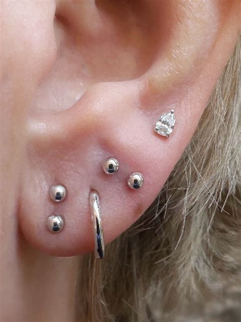 Teardrop Piercing Piercing Dancing Zirconia Heart Zilver Ep418 1