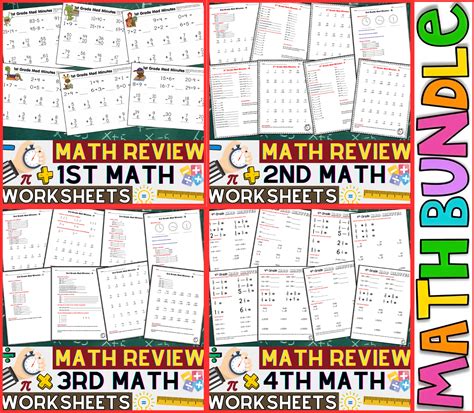 1st 2nd 3rd And 4th Grade Math Review Multiplication Division Mad Minute Teaching