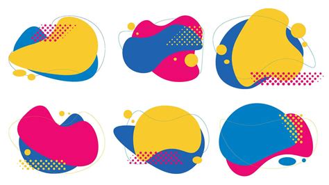 Set Of Abstract Modern Shapes In Bright Colors 64779427 Vector Art At