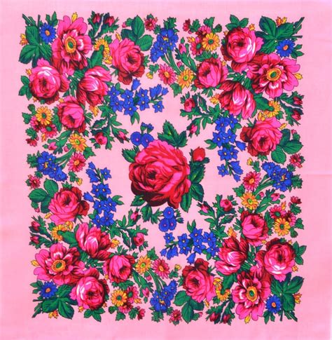 Pink Floral Scarf Navajo Flower Scarf Grandma Scarves Native Etsy