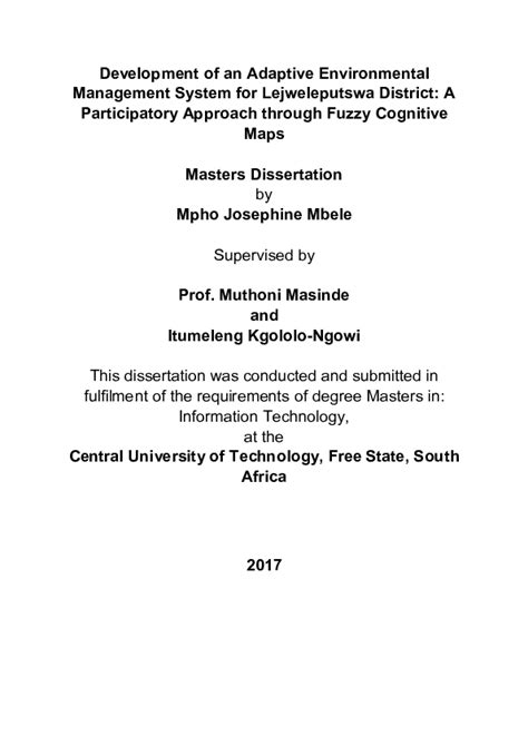 Pdf Development Of Adaptive Environmental Management System A