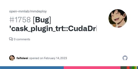 [bug] cask plugin trt cudadrivererror · issue 1758 · open mmlab