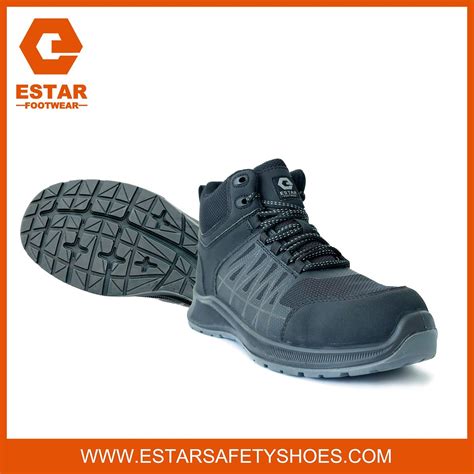 Padded Collar Tongue Lightweight And Flexible Safety Trainer Boots