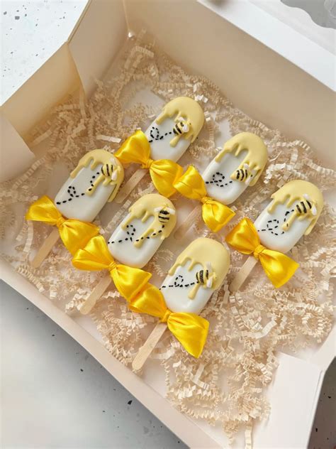 Gender Reveal Bee Theme Cakesicles In 2025 Gender Reveal Cake Gender