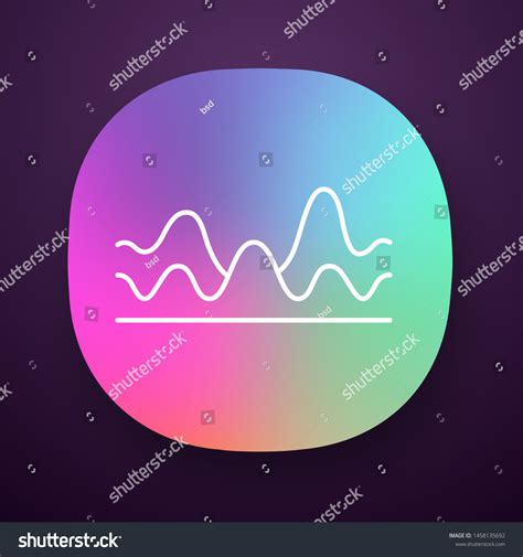 Overlapping Waves App Icon Sound Wave Stock Vector Royalty Free Shutterstock