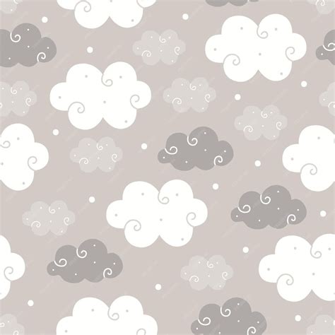 Premium Vector Cute Clouds Seamless Pattern Vector Illustration Design For Scrapbooking