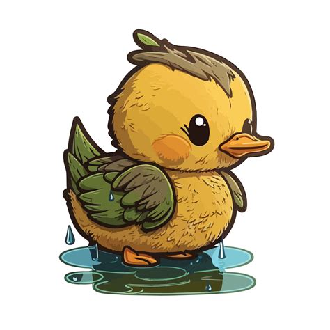 Cute Duck Cartoon Style 20901911 Vector Art At Vecteezy