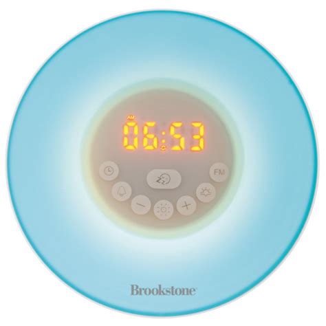 Brookstone Digital Tabletop Clock With Alarm In White Wayfair