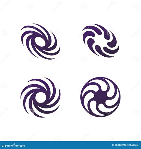 Abstract Vortex Spin Logo Icon Design Stock Vector Illustration Of