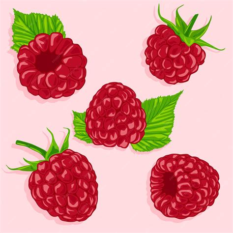 Premium Vector Raspberry Print Seamless Pattern