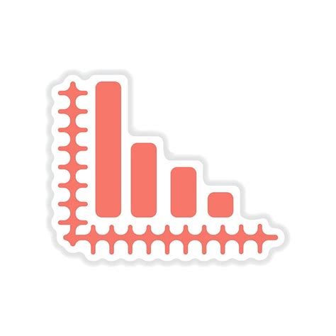Paper Sticker On White Background Economic Graph Vector Eps Ai Uidownload