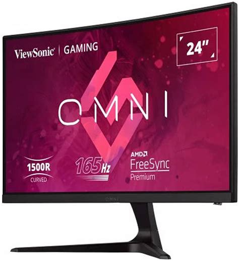 View Sonic Vx2418c شاشة ألعاب منحنية مقاس 24 بوصة Fhd ، معدل تحديث 165 هرتز ، وقت استجابة 1 مللي