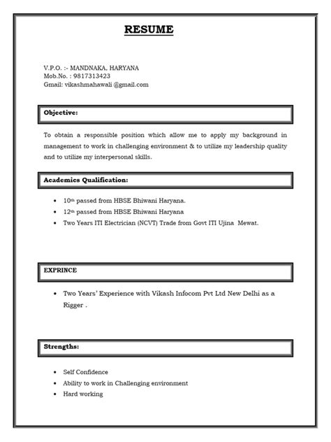 Vikash Cv Pdf