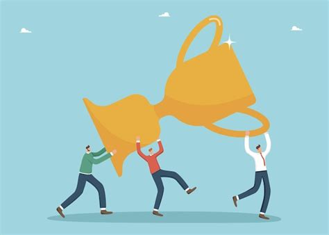 Premium Vector Teamwork To Achieve The Highest Result In Work