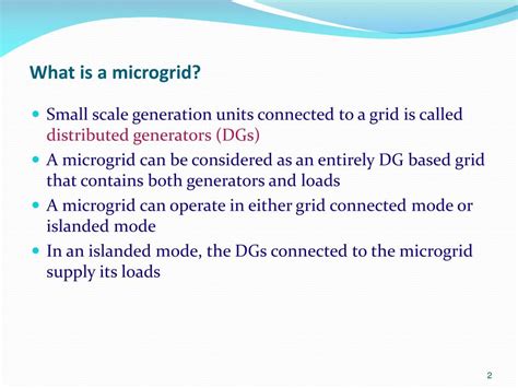 ppt dynamic response of distributed generators in a hybrid microgrid