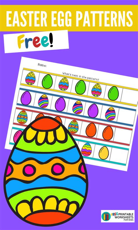 Egg Patterns Worksheets 99worksheets