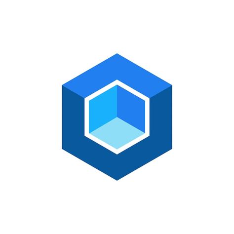 큐브 로고 디자인 추상 큐브 로고 디자인 프리미엄 벡터