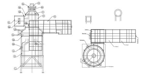 2d Design Of Incinerator Machine Cad File Dwg File Autocad Drawing
