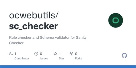 Github Ocwebutilsscchecker Rule Checker And Schema Validator For Sanity Checker