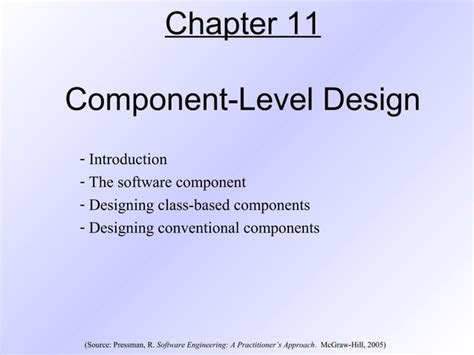Pressman Ch Component Level Design PPT